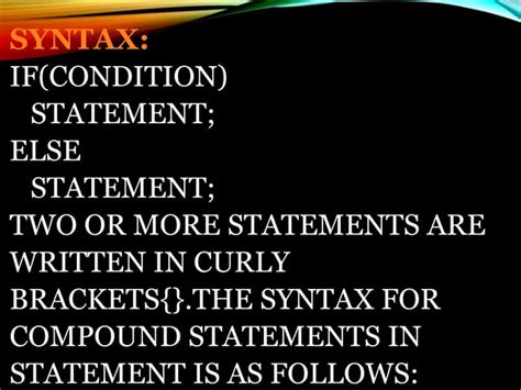 Conditional Statement C Ppt
