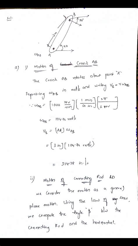 solved crank ab of the engine system has a constant clockwise