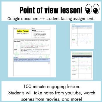 Assignment Point Of View By Fueled By Cafecito Tpt