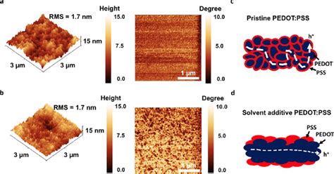 Morphology Of The Pristine Pedotpss And Pedotpss Thin Films With 5 Wt