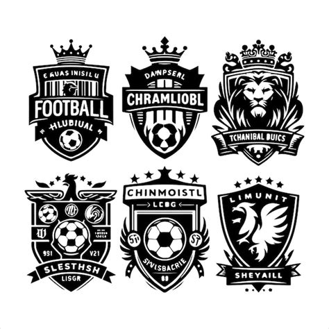Los Logotipos De Los Clubes De Fútbol Las Insignias El Vector De
