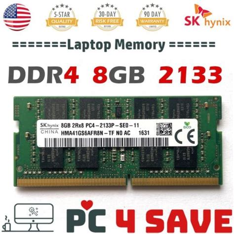 Sk Hynix 8gb Ddr4 2133mhz 2rx8 Pc4 2133p 260pin 12v Sodimm Single