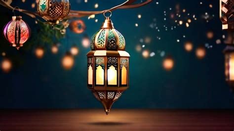 Premium Photo Islamic Arabic Lantern For Ramadan Kareem Eid Mubarak