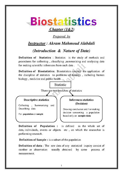 biostatistics 1 5 biostatistics 1 5 chapter 1and2 prepared by