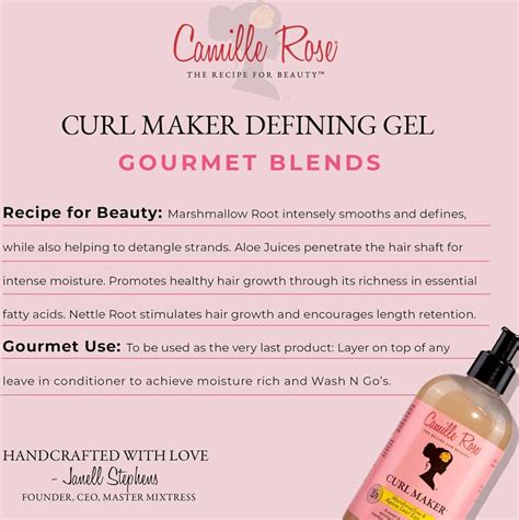Camille Rose Curl Maker Jelly Crafted To Nourish And Define Curls