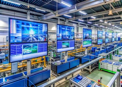 Robotic Integration In Smart Factories And Renewable Energy Systems Premium Ai Generated Image