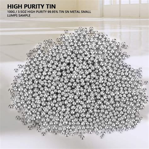 Zy100g 35oz High Purity Tin Sn Metal Small Lumps Tin Shot Sample Tin