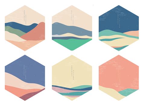 Abstract Architecture Background With Geometric Pattern With Modern Building Cover Set