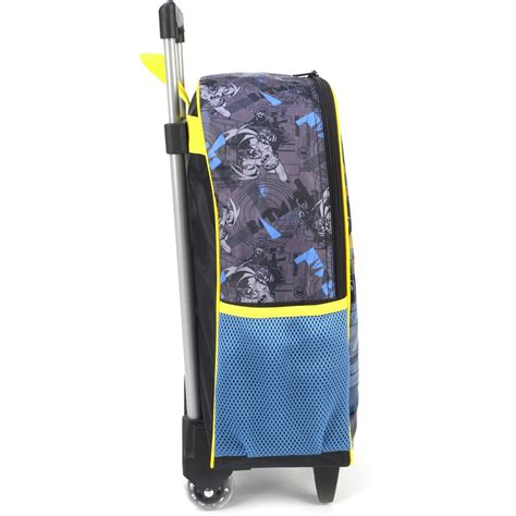 Mochila Escolar Infantil De Rodinhas Dc Batman Em Poliéster Luxcel Pt