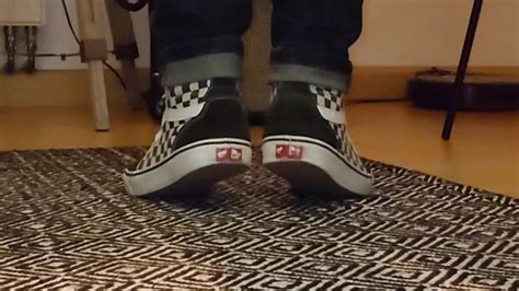 23yo Male Feet Hi Top Vans Checkered Sweaty Soles Show