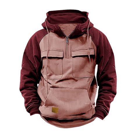 Ga Weihua Dealstactical Sweatshirts For Men Quarter Zip Pullover Long