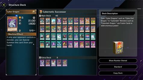 Yugioh Master Duel Cybernetic Successor Structure Deck Build Cyber Dragon Cyberdark End Dragon