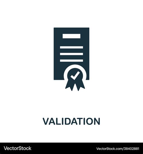 Validation Icon Simple Creative Element Filled Vector Image