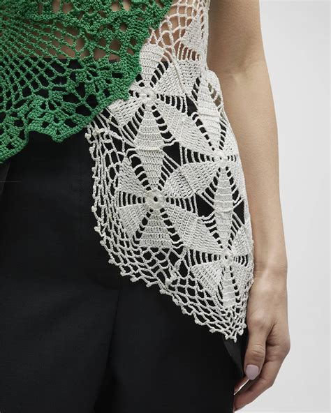 The Row Christa Crochet Knit Sleeveless Top Neiman Marcus