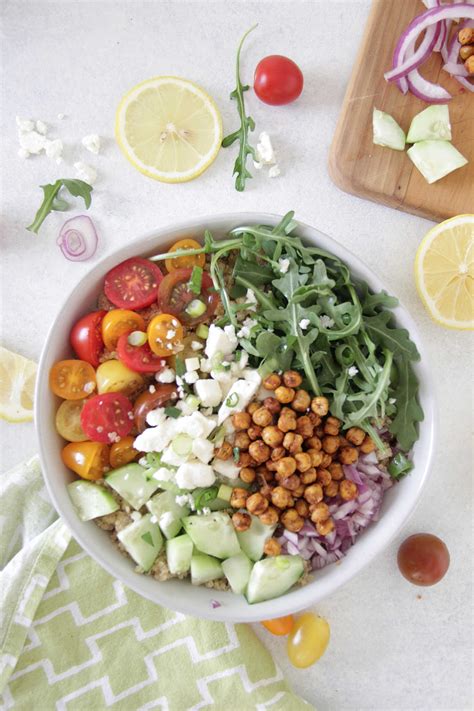 Quinoa And Arugula Salad With Crispy Chickpeas Eat Drink Love