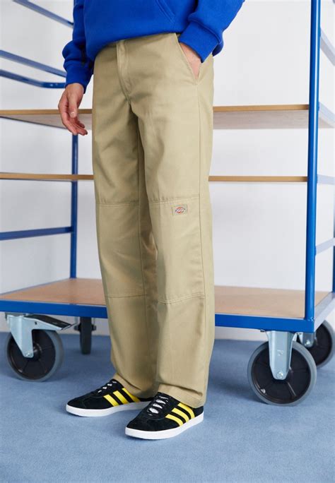 Dickies Slim Straight Double Knee Trousers Khakibeige Uk
