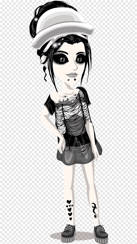 Black Hair Mangaka Cartoon Human Behavior Umbrella Girl White Black