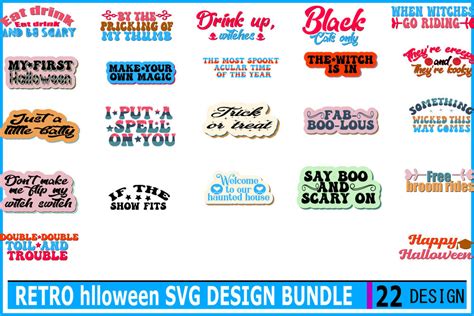 Halloween Retro Svg Bundle Graphic By Aftab Store · Creative Fabrica