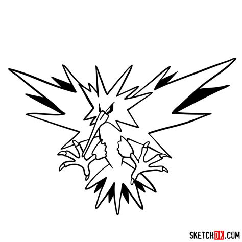 Zapdos Pokemon Coloring Pages