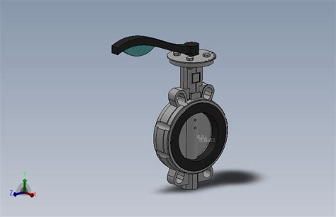 法兰式涡轮蝶阀 304 DN50 DN600 PN10 PN25 SOLIDWORKS 2017 模型图纸下载 懒石网