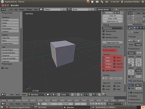 Cant Distinguish Between Sharp And Seam Edges Modeling Blender Artists Community