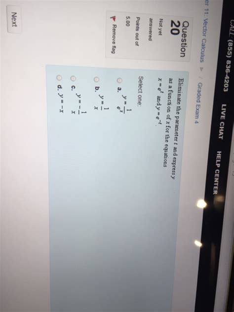 solved eliminate the parameter t and express y as a function