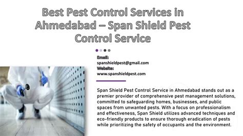 Ppt Best Pest Control Services In Ahmedabad Span Shield Pest