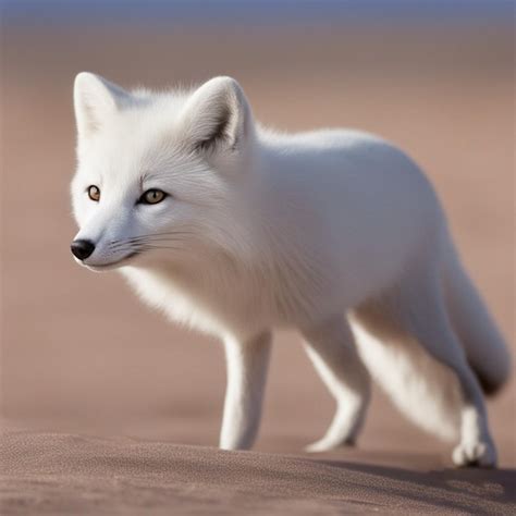 Premium Ai Image Arctic Fox In Desert Image Ai Generated Art
