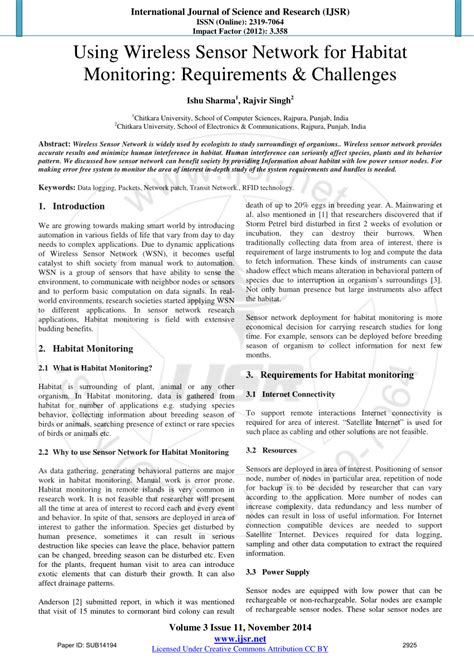 Pdf Using Wireless Sensor Network For Habitat Monitoring
