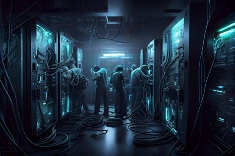 Premium Ai Image Group Of Teenage Hackers Attacking Cyber Security Servers From Their