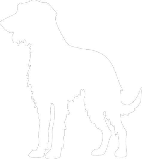 아이리시 울프하운드 Irish Wolfhound 의 윤은 색 바탕에 있습니다 프리미엄 Ai 생성 벡터