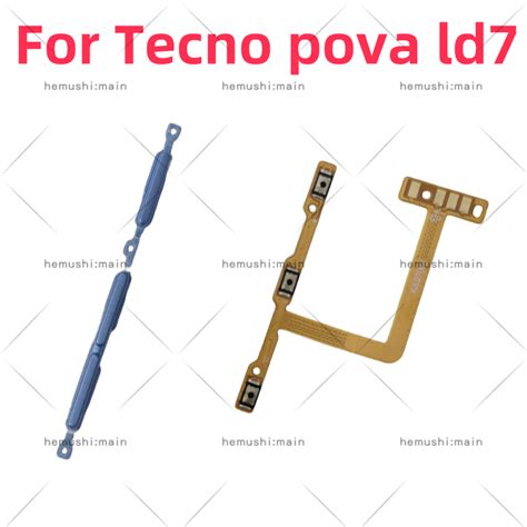 Power Volume Button Flex For Tecno Pova Ld7 Switch Power ON OFF Key Mute Volume Control Button