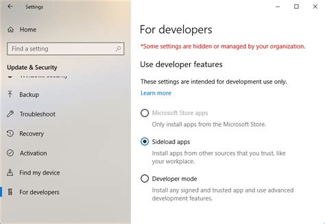 فعال یا غیرفعال کردن Developer Mode در ویندوز 10