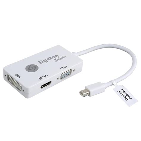 Dyeton Solution Multi Function Mini Displayport To Dvi Hdmi Vga