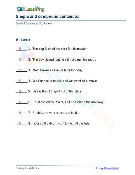 Example Of Sentences Grade 2 At Bryan Hanes Blog