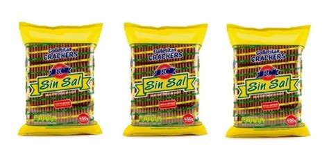 Pack X 3 Galletitas Crackers Rc Sin Sal X 450grs