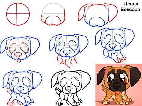 Как нарисовать щенка Рисовать Рисунок собаки Рисование