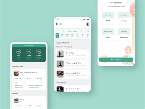 Nutrition App UI On Behance