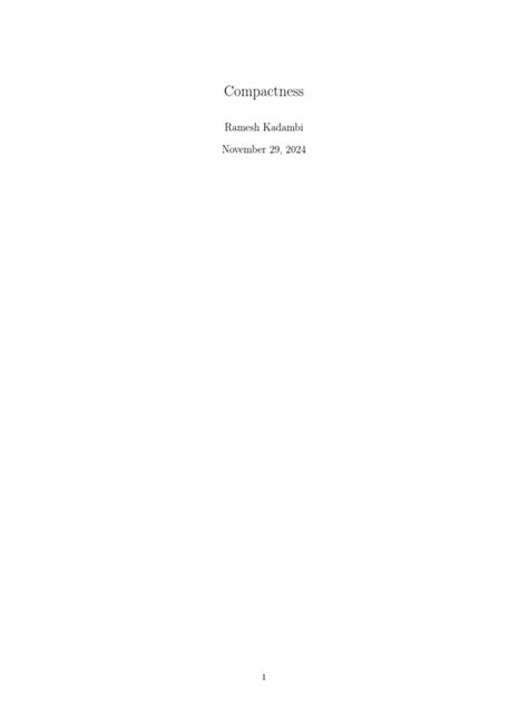 Compactness All U Need Pdf Continuous Function Compact Space