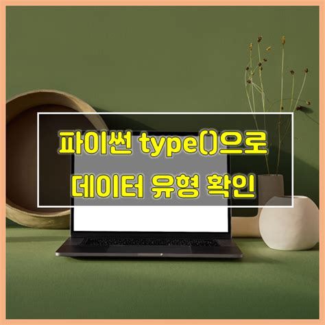 파이썬 type 함수로 데이터 유형 알아보기