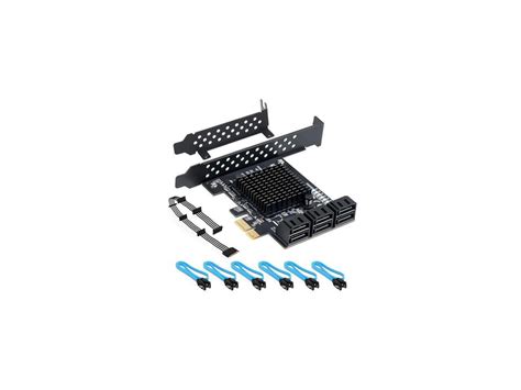 Werleo Pcie Sata Card 6 Port With 6 Sata Cables And A Sata Power