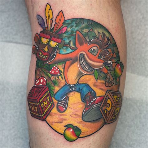 Crash Bandicoot Tattoo