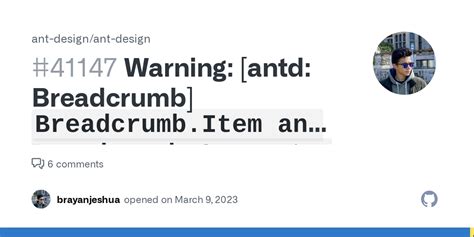 Warning Antd Breadcrumb `breadcrumbitem And Breadcrumbseparator