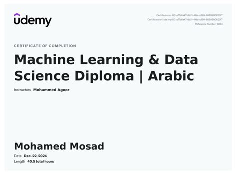 Mohamed Mosad On Linkedin 🎉 Im Excited To Share That I Have Completed The Machine Learning