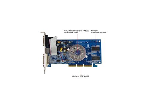 Chaintech Geforce Fx 5200 Video Card Sh5200 128 Dvi