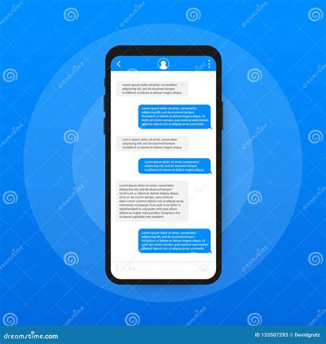 Chat Interface Application With Dialogue Window Clean Mobile Ui Design Concept Sms Messenger