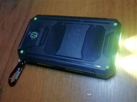 Ліхтарик Повербанк фонарь powerbank компас солнечная панель карабин ...