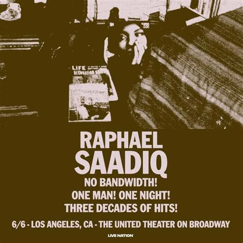 Raphael Saadiq No Bandwidth ⁣ At The United Theater