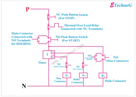 Star Delta Control Circuit Diagram