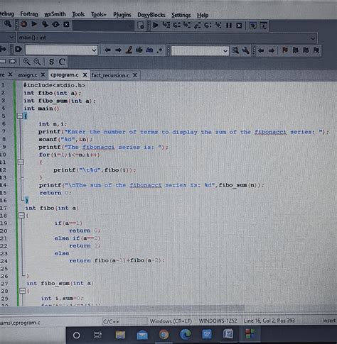 Fibonacci Series Using Recursion Docsity